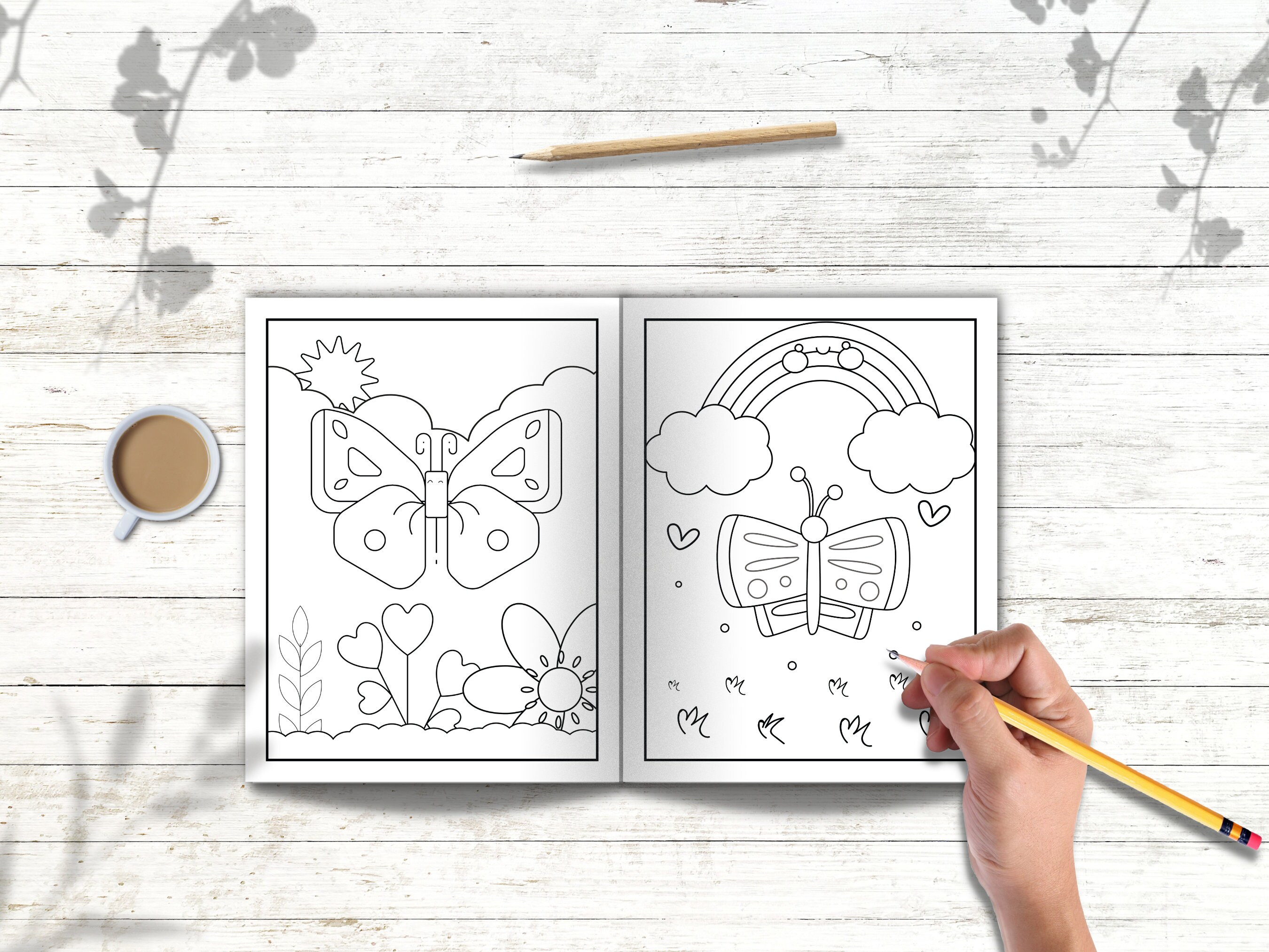 Butterfly Coloring Pages Activity Book Coloring Pages for Kids Children ...