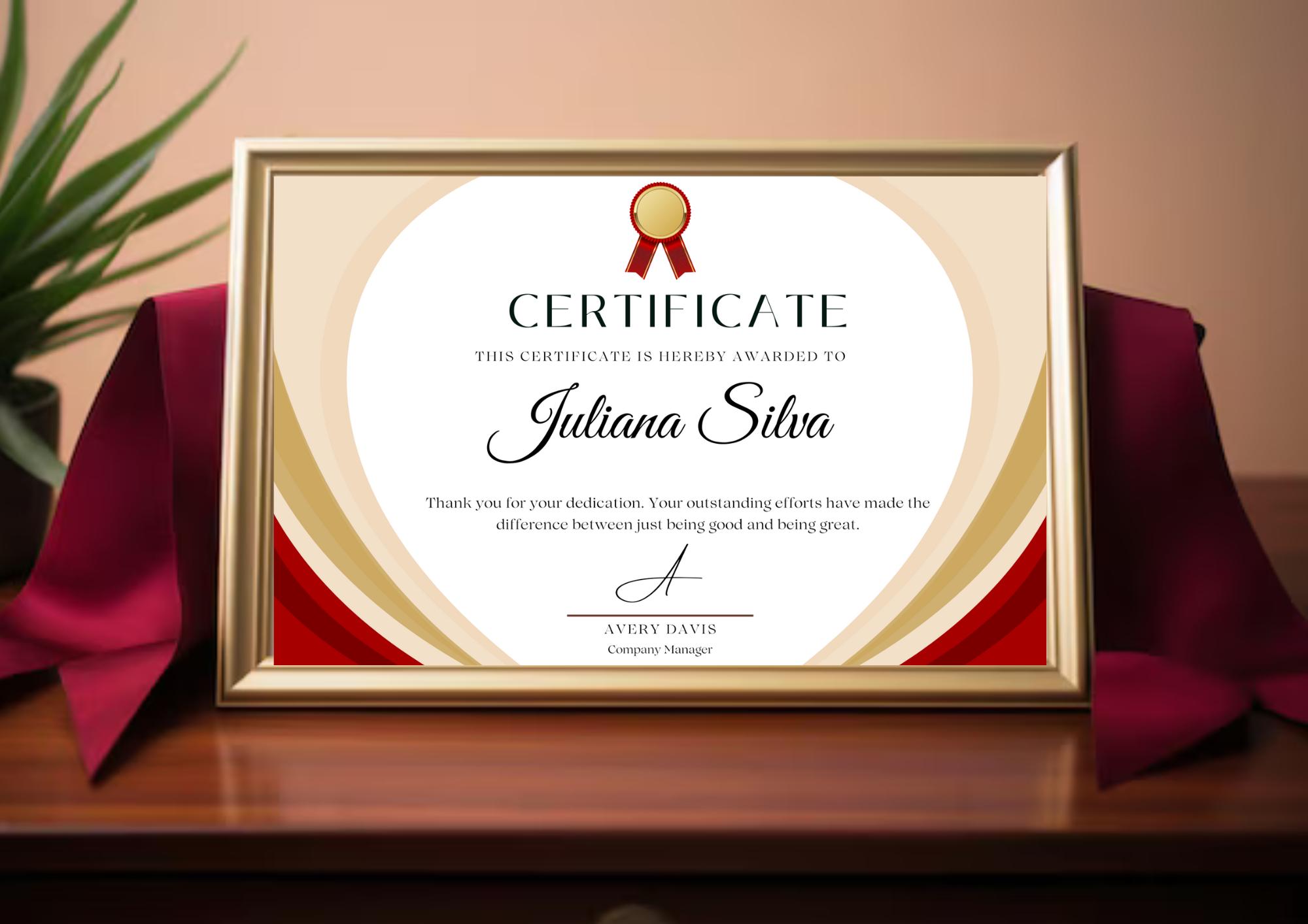 White Black Modern Appreciation Certificate, Stylish Recognition Award ...