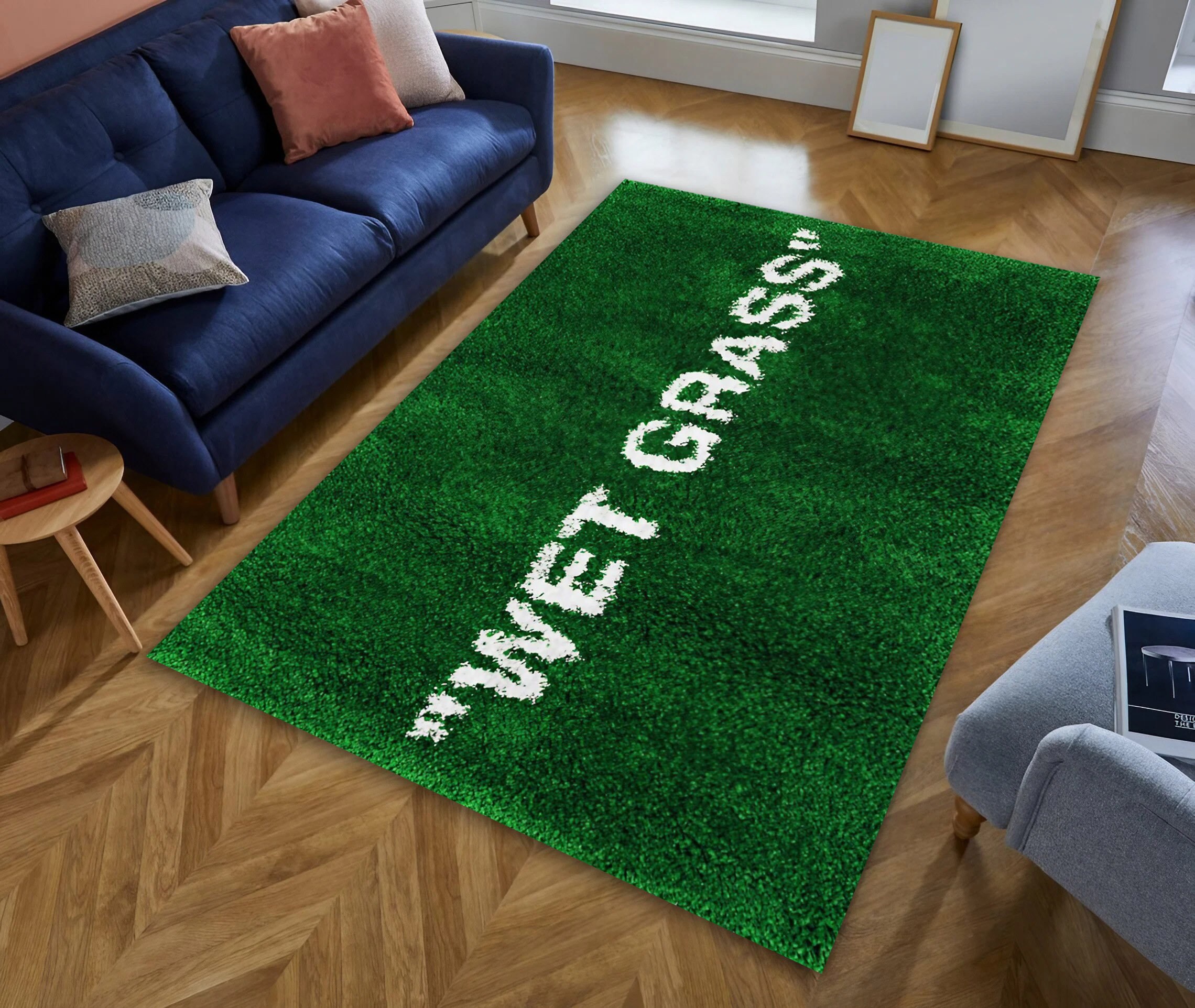 Wet Grass Rug,wet Grass Decor,decorative Rug,green Grass,home Gift ...