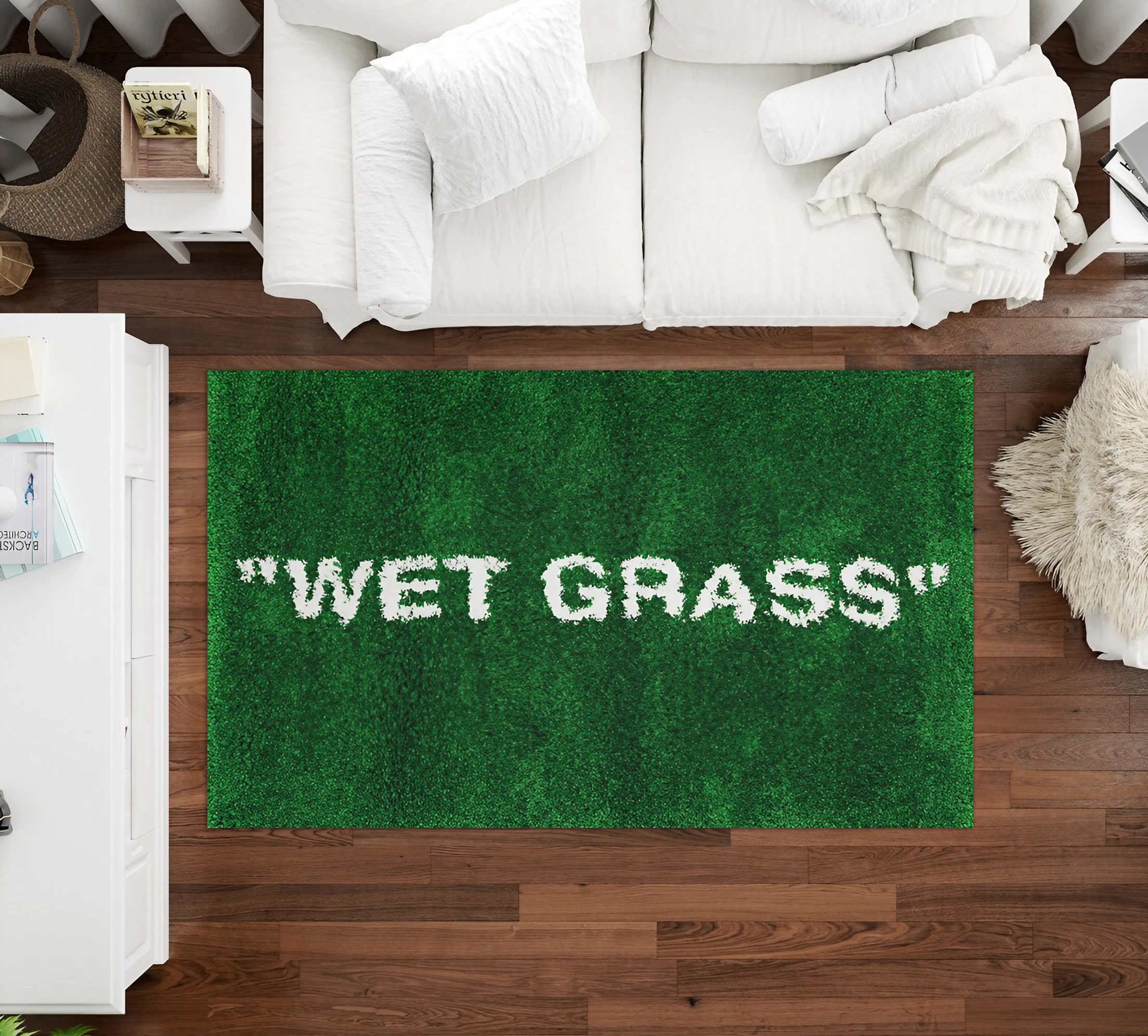 Wet Grass Rug,wet Grass Decor,decorative Rug,green Grass,home Gift ...