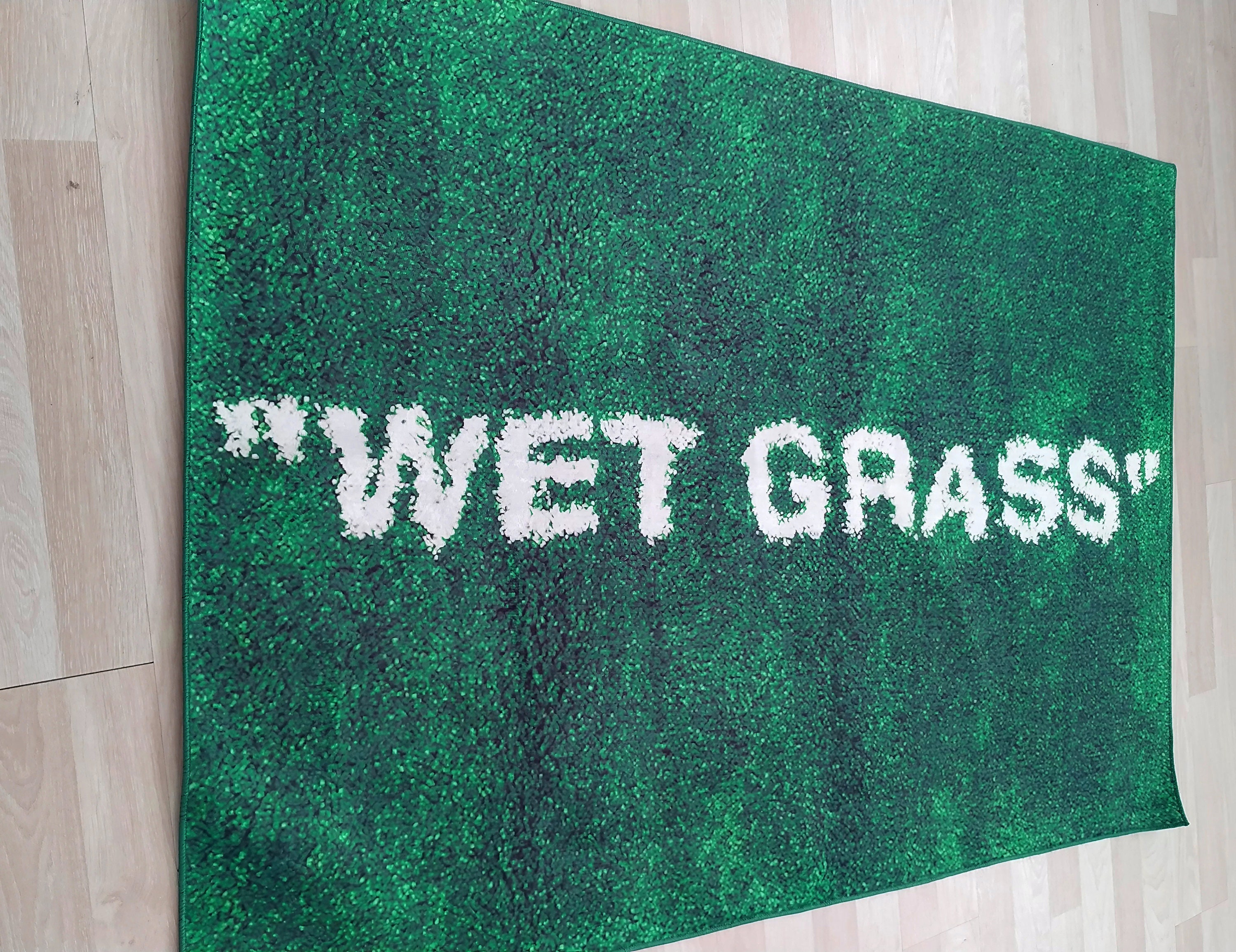 Wet Grass Rug,wet Grass Decor,decorative Rug,green Grass,home Gift ...