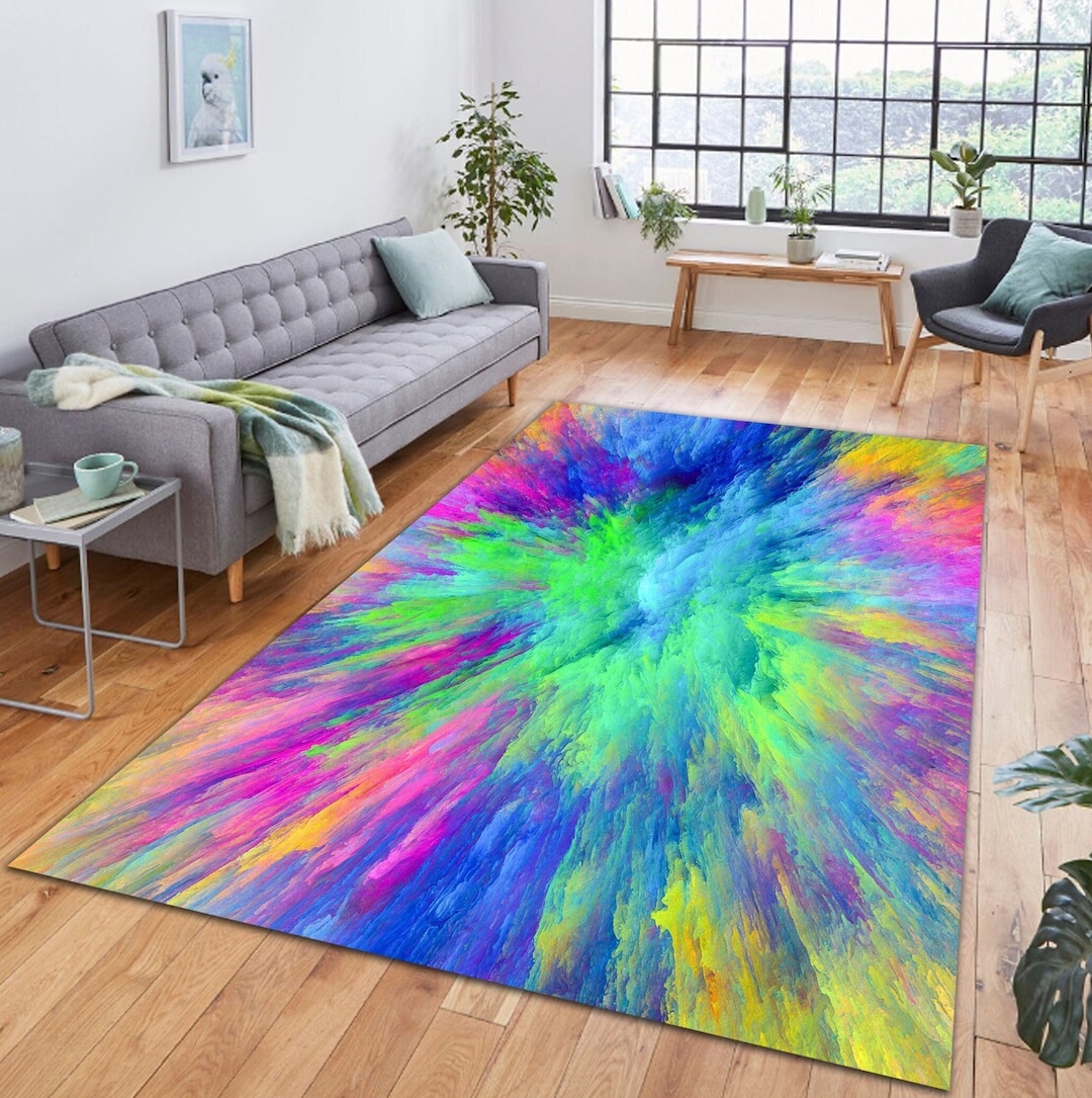 Colorful Cloud Rugs,divine Colors, Color Splash Rug,modern Rug,abstract ...