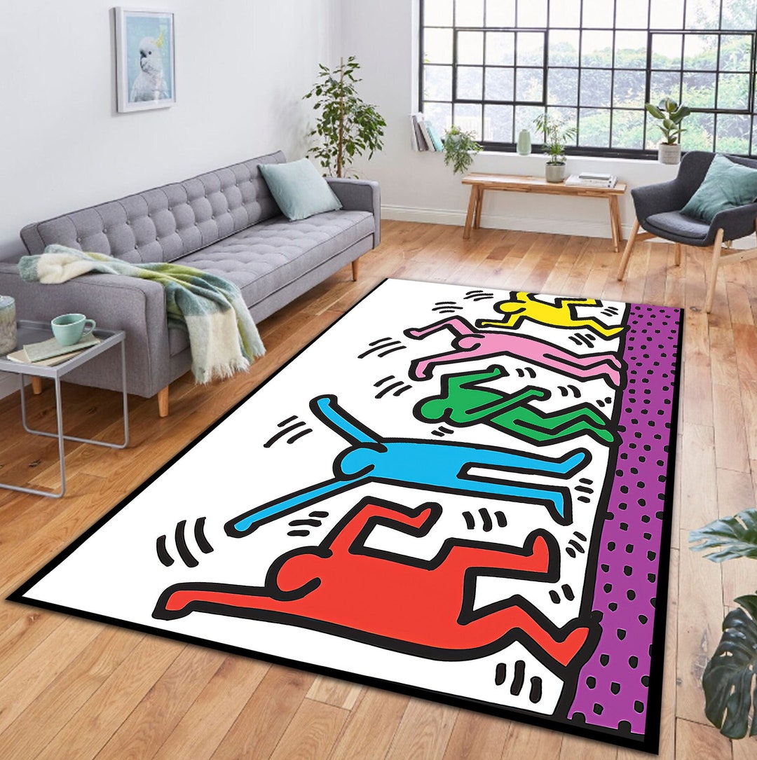 Keith Haring, Keith Haring Dancing,popular Rug,living Room Rug, Salon ...