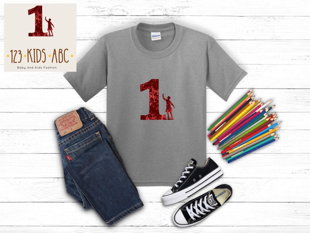 Numbers Shirt Kids 1 ONE Boy or Girl Birthday Number Shirt / Jersey ...