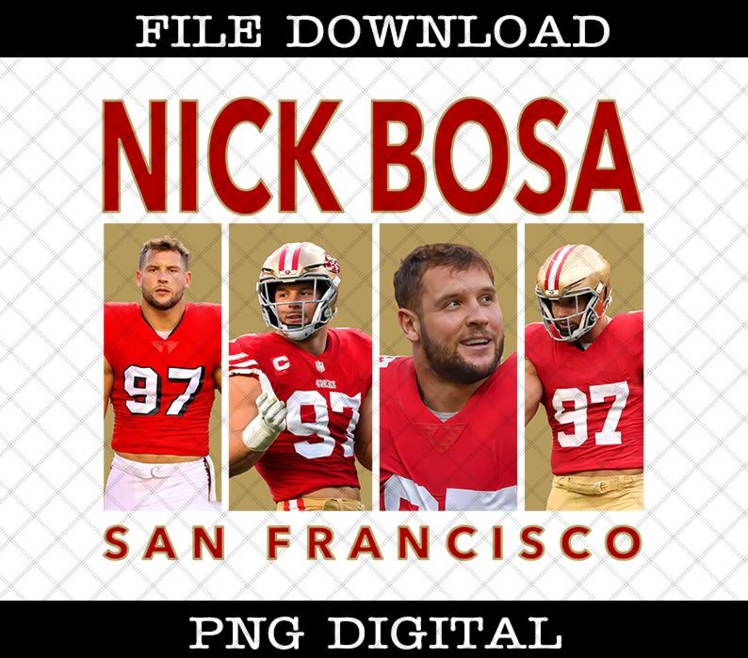 Nick Bosa PNG, Nick Bosa Digital Download, Nick Bosa Football PNG, Best ...