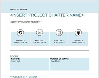 Project Charter One-pager Template - Etsy UK