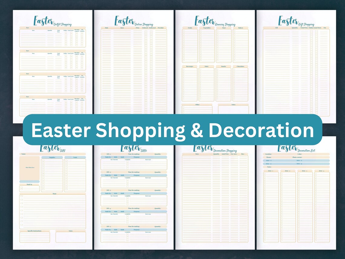 Sapphire Printable Easter Planner, Easter Planner to Download and Print ...