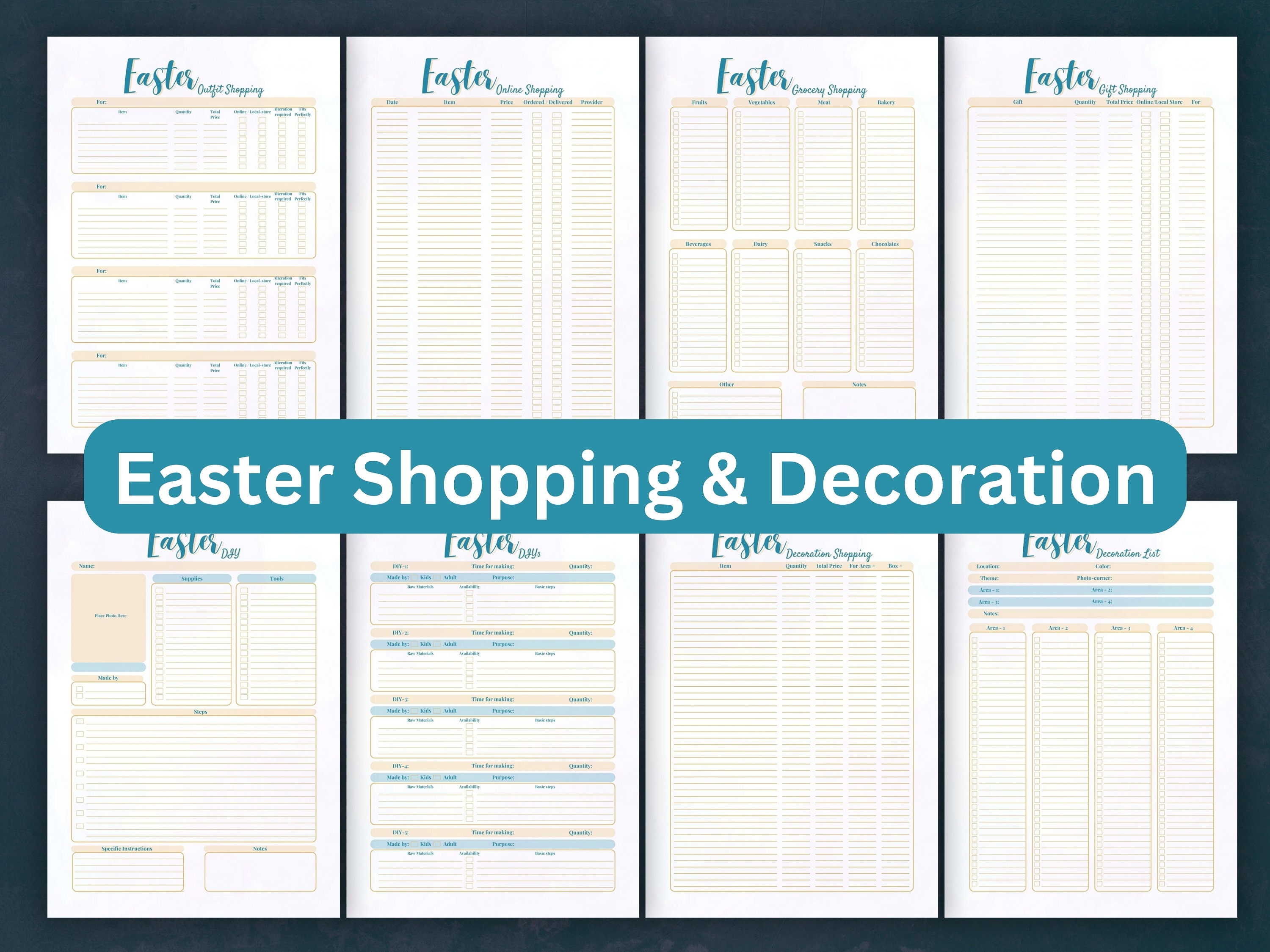 Sapphire Printable Easter Planner, Easter Planner to Download and Print ...