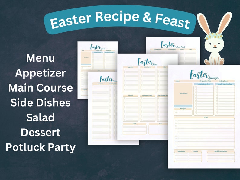 Sapphire Printable Easter Planner, Easter Planner to Download and Print ...