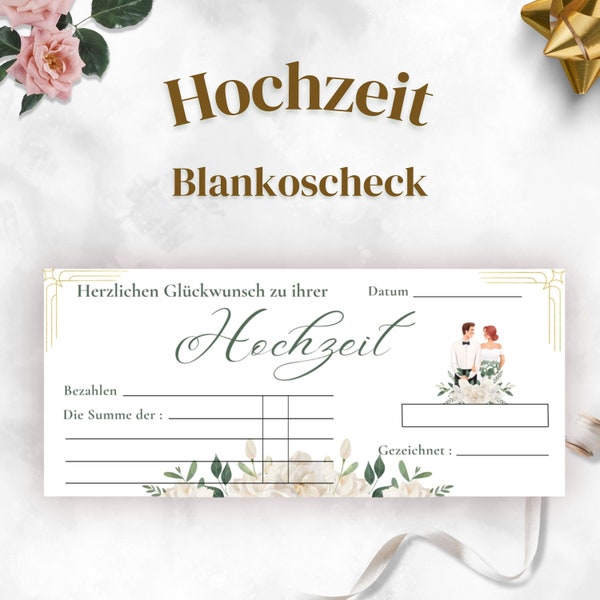 Scheck Zum Ausdrucken Hochzeit