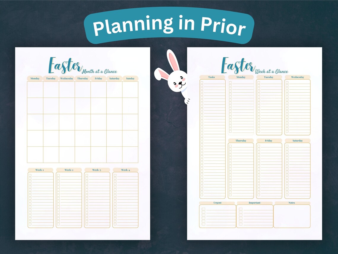 Sapphire Printable Easter Planner, Easter Planner to Download and Print ...