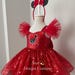 Red Minnie Mause Dress, Minnie Mouse Costume, Red Dress, Red Minnie ...
