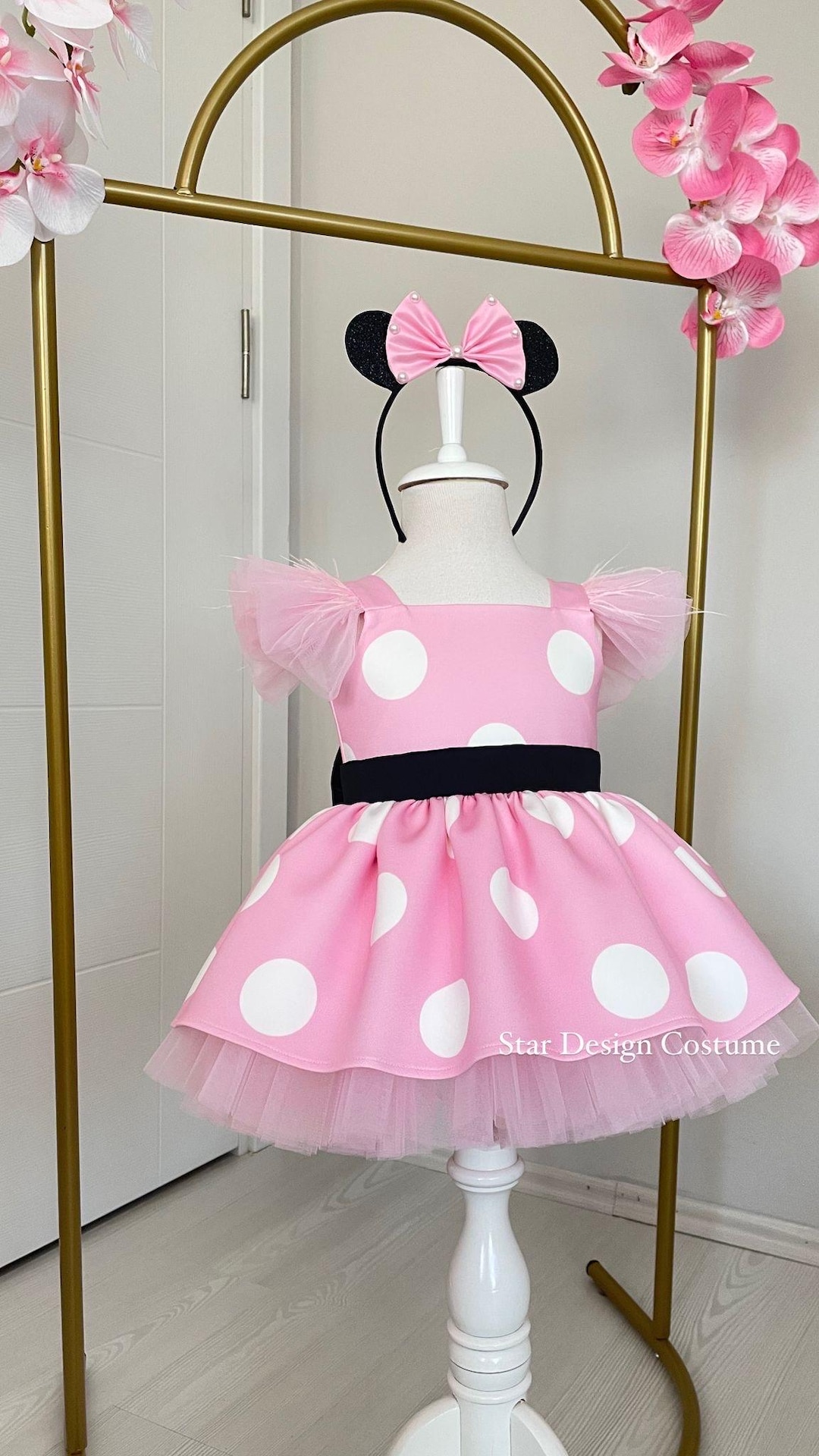 Minni Mause Dress,minnie Mouse Costume, Pink Dress,pink Minnie Mouse ...