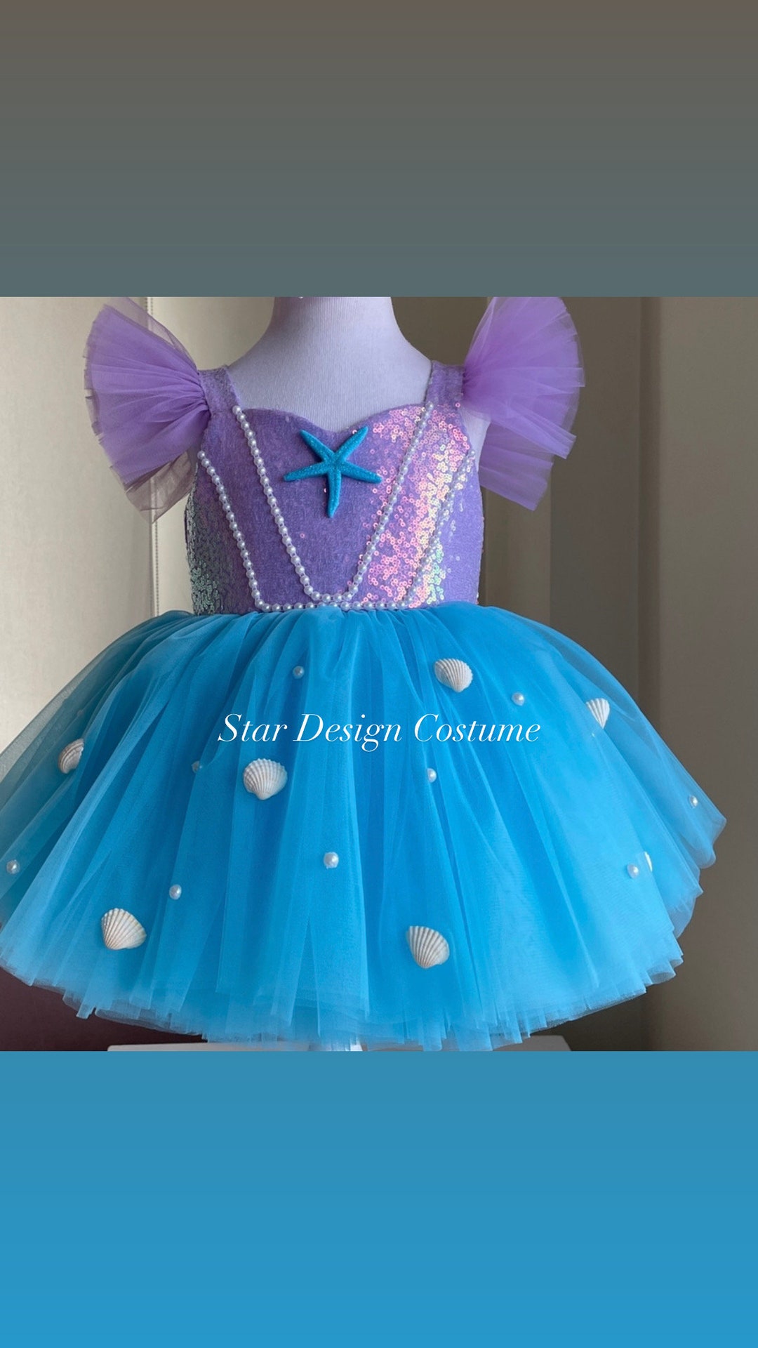 Purple Dress Mermaid Costume.mermaid Dress ,baby Girl Dress Special ...