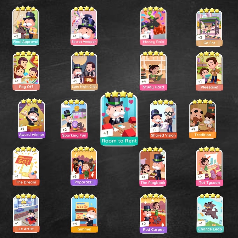 4 Star Stickers Monopoly Go Monopoly GO Stickers Monopoly Origins READ ...