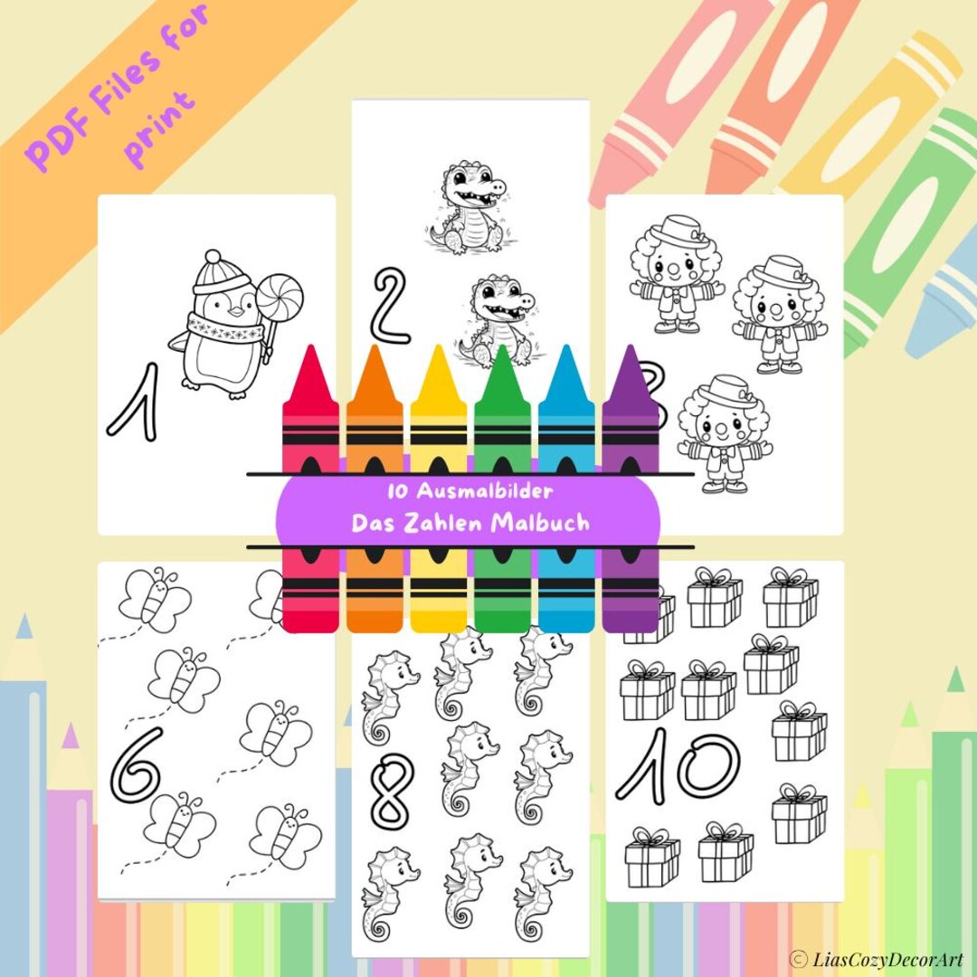 Number Coloring Pages for Kids - Number Coloring Pages for Kids ...