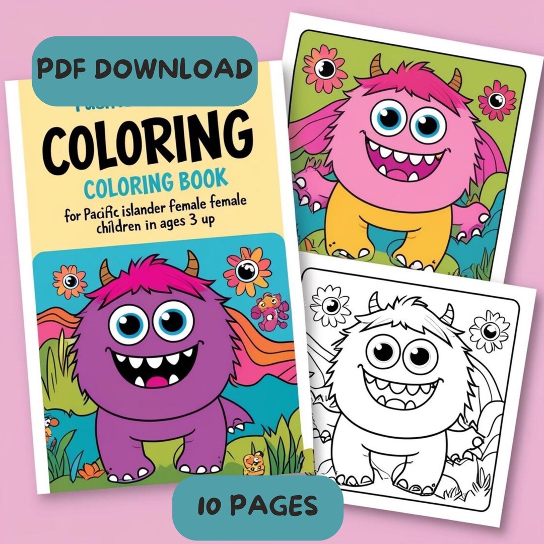 10 Pages Coloring Pages for Kids - Monster Coloring Pages - Monster ...