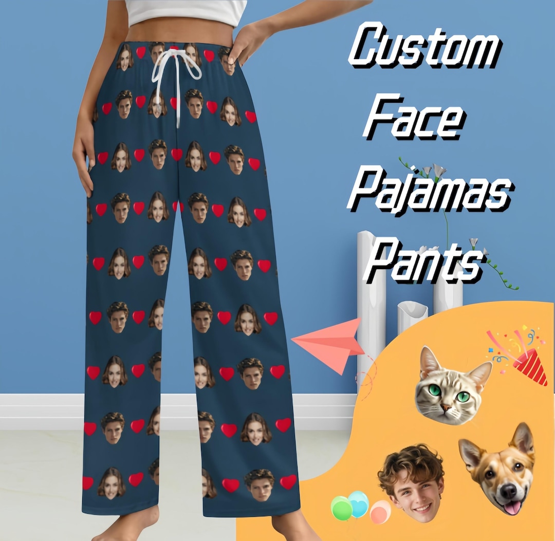 Personalize Pajama Pants With Your Face, Custom Christmas Pajamas ...