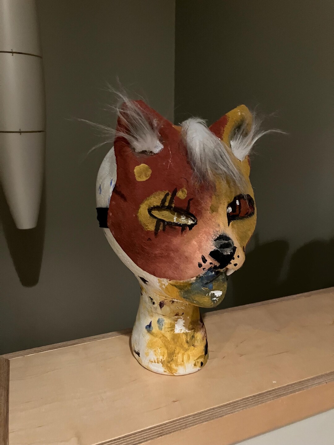 3-color Cat Animal Mask Handmade Furry or Cosplay Mask for Therian and ...