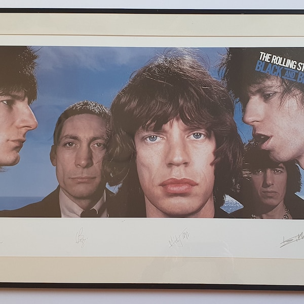 Rolling Stones Black and Blue Poster - Etsy