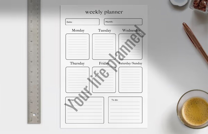 Printable Weekly Planner Bundle With Digital Download - Etsy