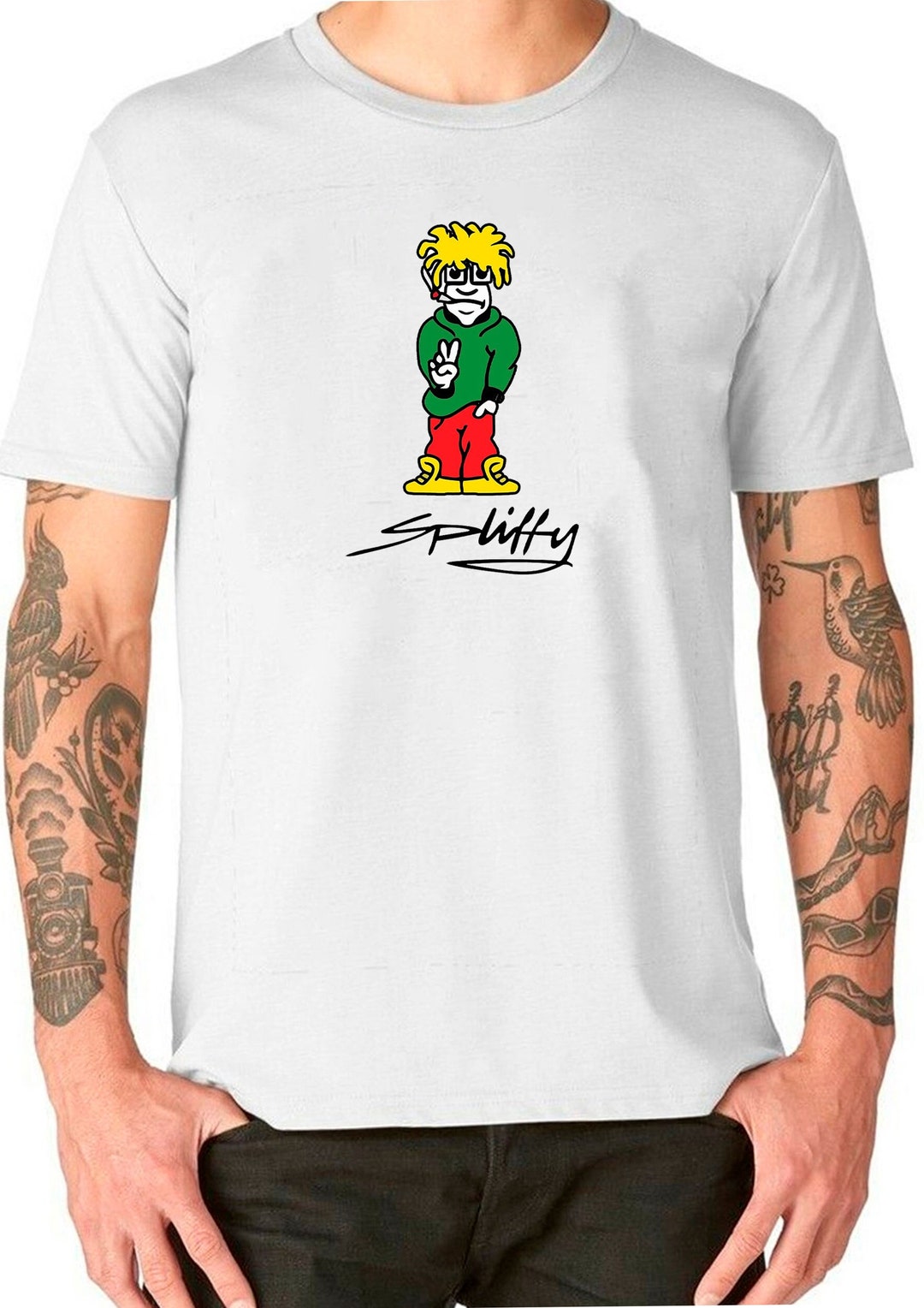 Spliffy Logo Classic T-shirt Unisex Uneek Tshirt Skate Street Wear Punk ...