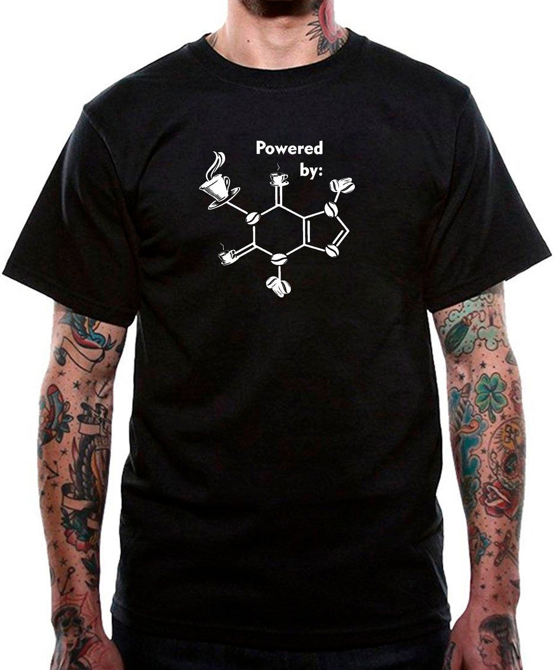 Powered by Caffeine Chemical Formula T-shirt Unisex Uneek Tshirt Coffee ...
