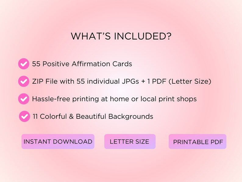 55 Positive Affirmation Cards | Instant Download | Affirmation Card ...