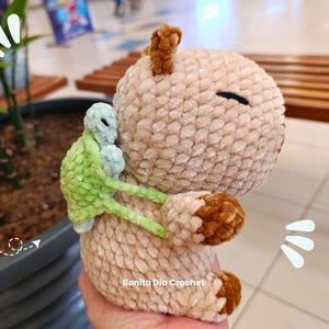 Patrón PDF Capibara Amigurumi - Crochet Fácil con Hilo Chenille ...