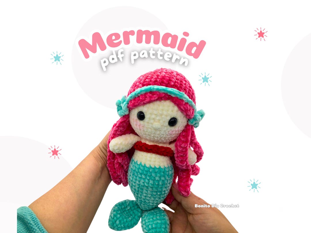 Little Mermaid Amigurumi Pattern, Crochet Mermaid, Crochet Little ...