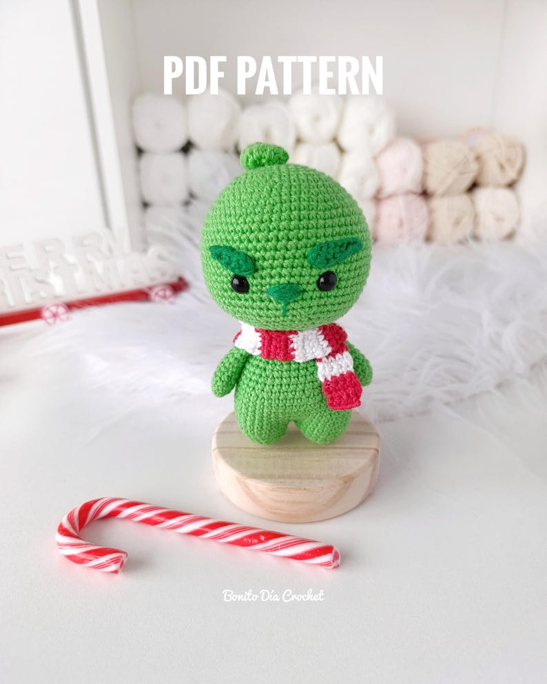 Patrón Mini Grinch Amigurumi PDF – Amigurumis Navidad – Christmas ...