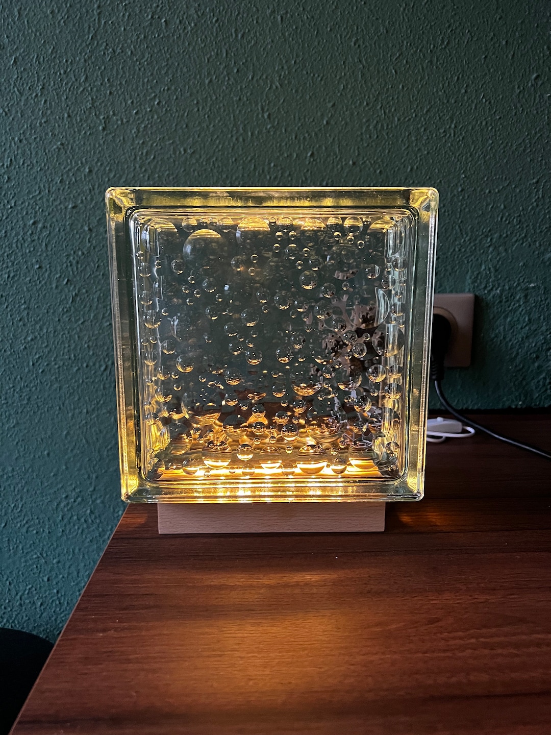 Designer Glass Block Lamp: Modern Lighting, Chic Atmosphere, Original ...