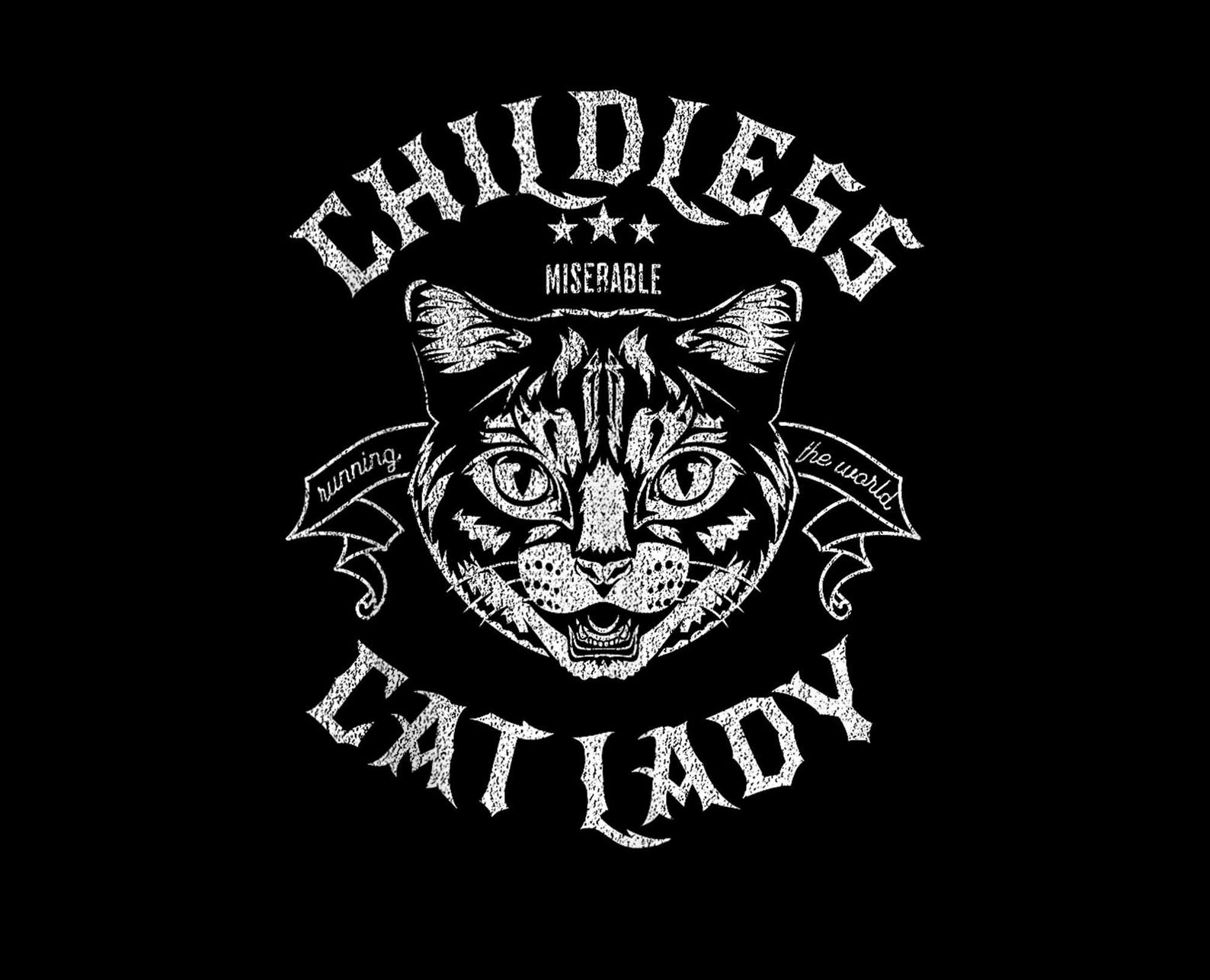 Childless Cat Ladies Against Fascism Png Groovy, Childless Cat Ladies ...