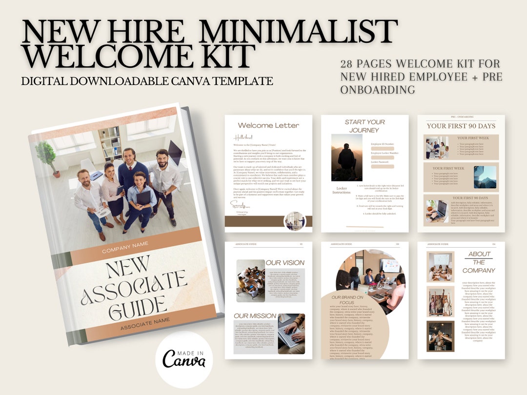 Digital New Hire Welcome Book Onboarding Employee Tool Kit HR Handbook ...