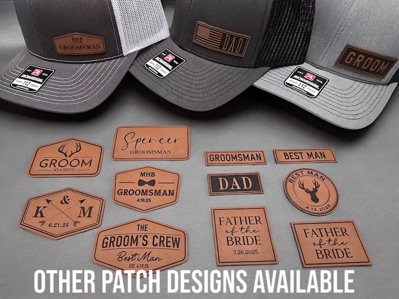 Bride's Dad Leather Patch Richardson 112 Trucker Hat - Etsy