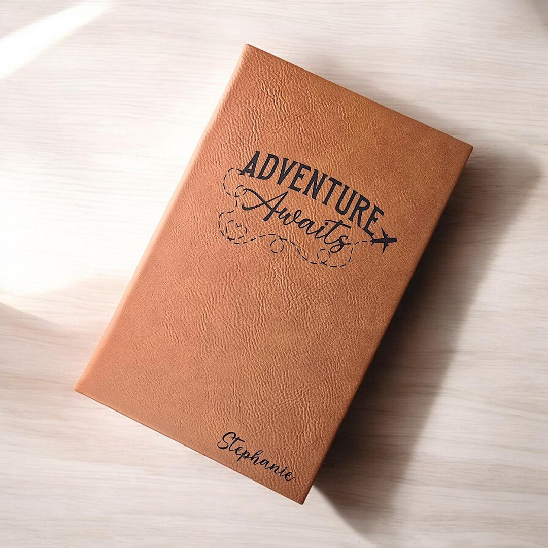 Personalized Adventure Awaits Journal, Custom Travel Journal, Adventure ...