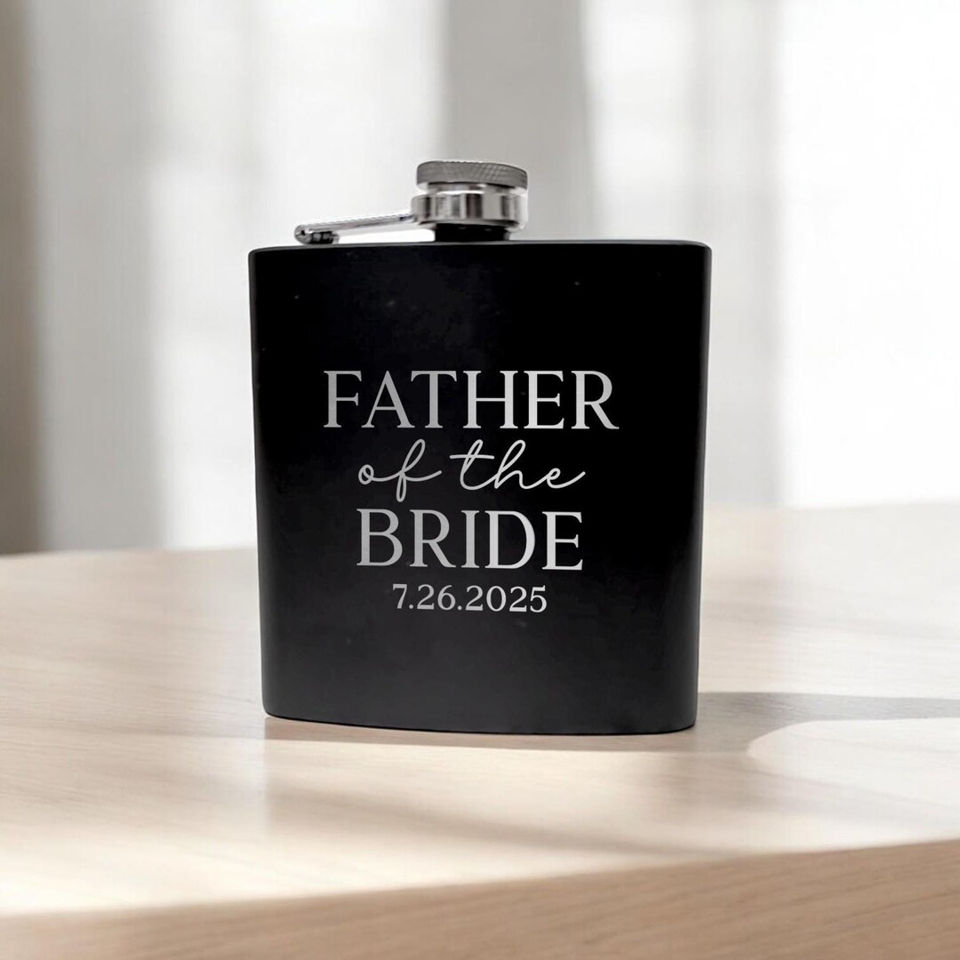 Father of the Bride Flask, Personalized Flask for Dad, Day of Parent ...