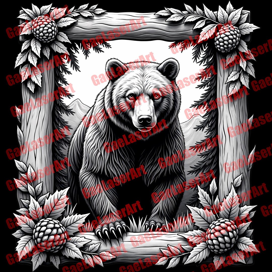 Bear Laser Engraving PNG File, Digital Download, Forest Animal, 3d ...