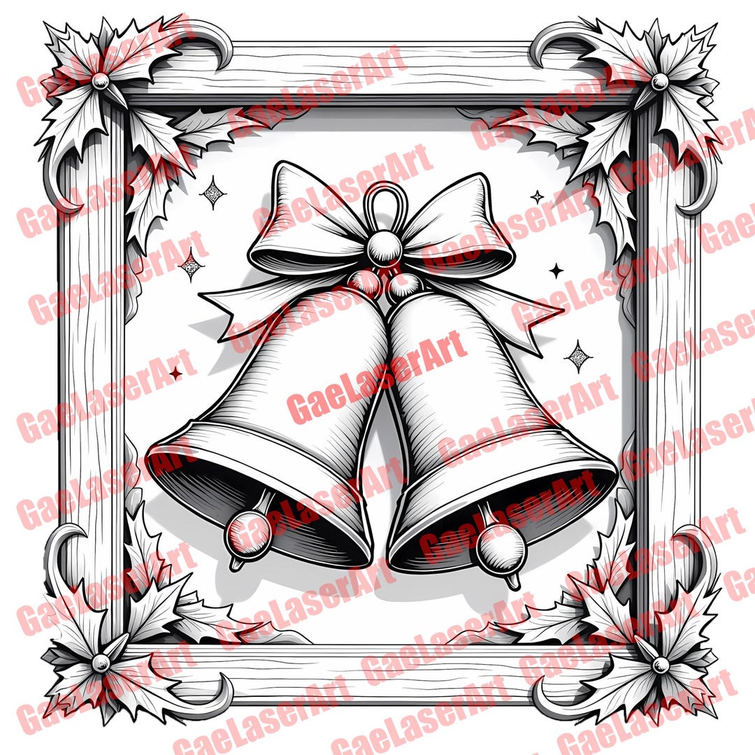 Christmas Bells Laser Engraving Digital File, Holiday Bells Cutout SVG ...