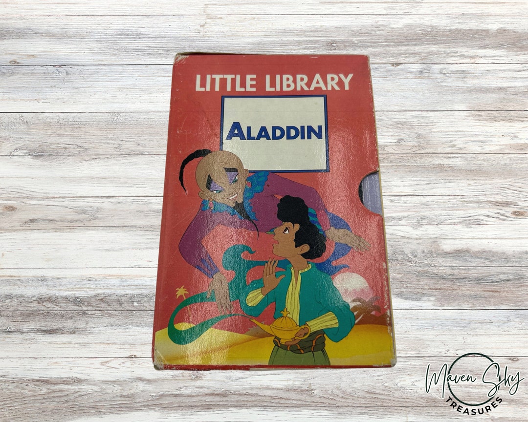 Vintage Aladdin Mini Books, Little Library Books, Mini Book Set, 1990s ...