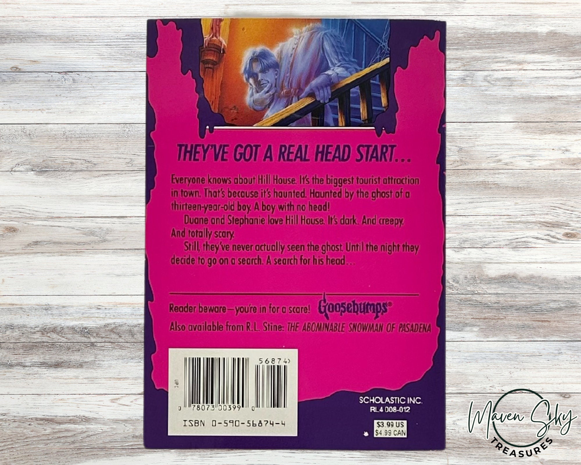 The Headless Ghost, R.L. Stine, Goosebumps, 1990's Book, Chapter Book ...