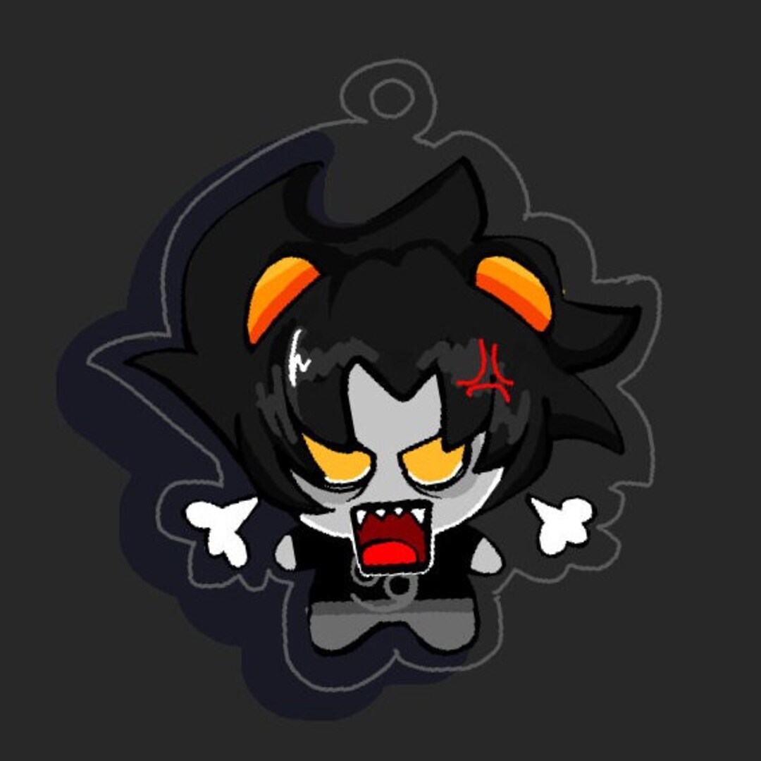 Homestuck Karkat Vantas Angry Pixel Charm - Etsy
