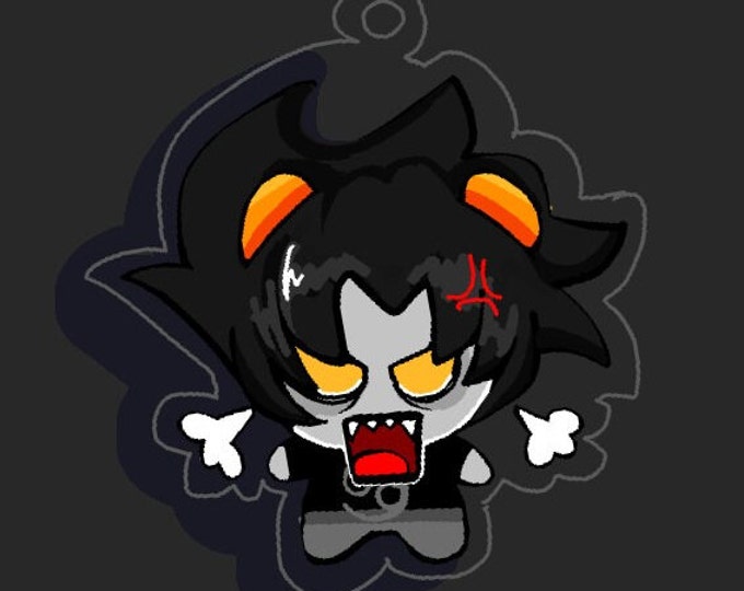 Homestuck Karkat Vantas Angry Pixel Charm - Etsy