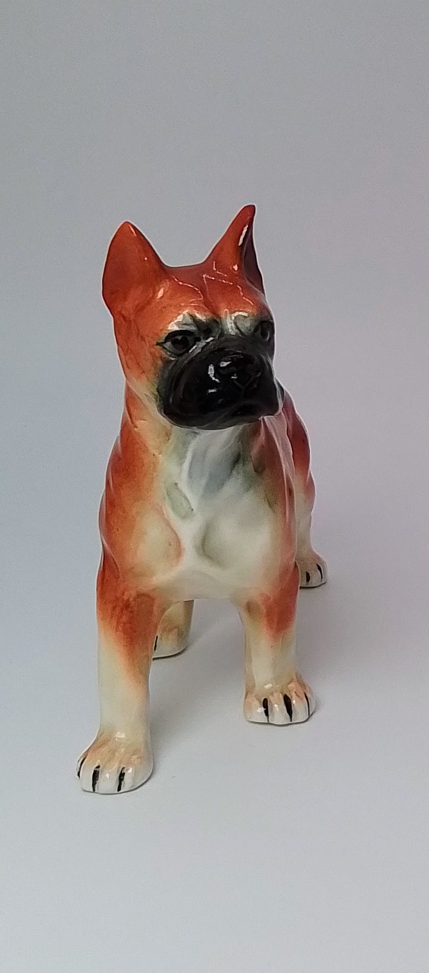 Vintage Ceramic Boxer Dog Figurine-brown and Black - Etsy