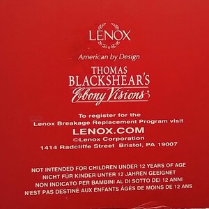 Vintage LENNOX the Family Hanging Ornament, Thomas Blackshear's Ebony ...