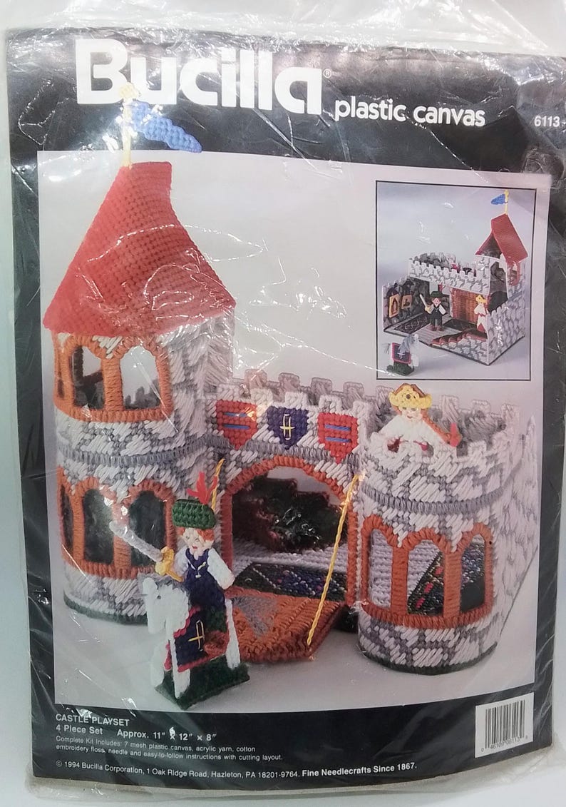 Bucilla Colorful Plastic Canvas Castle Playset-4 Pc Set-boy or Girl ...