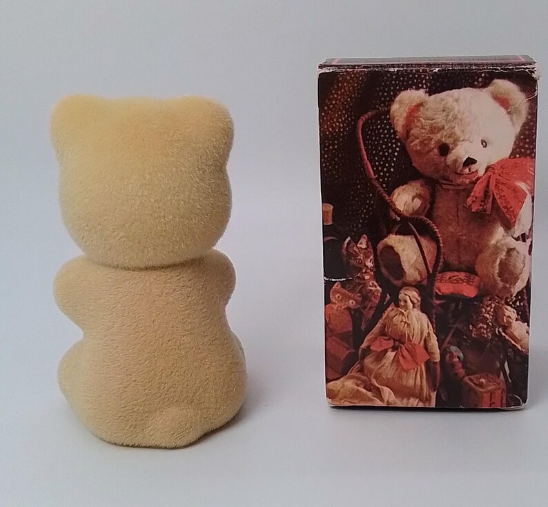 Vintage Fuzzy/flocked Bear Decantersweet Honesty Cologneavon - Etsy