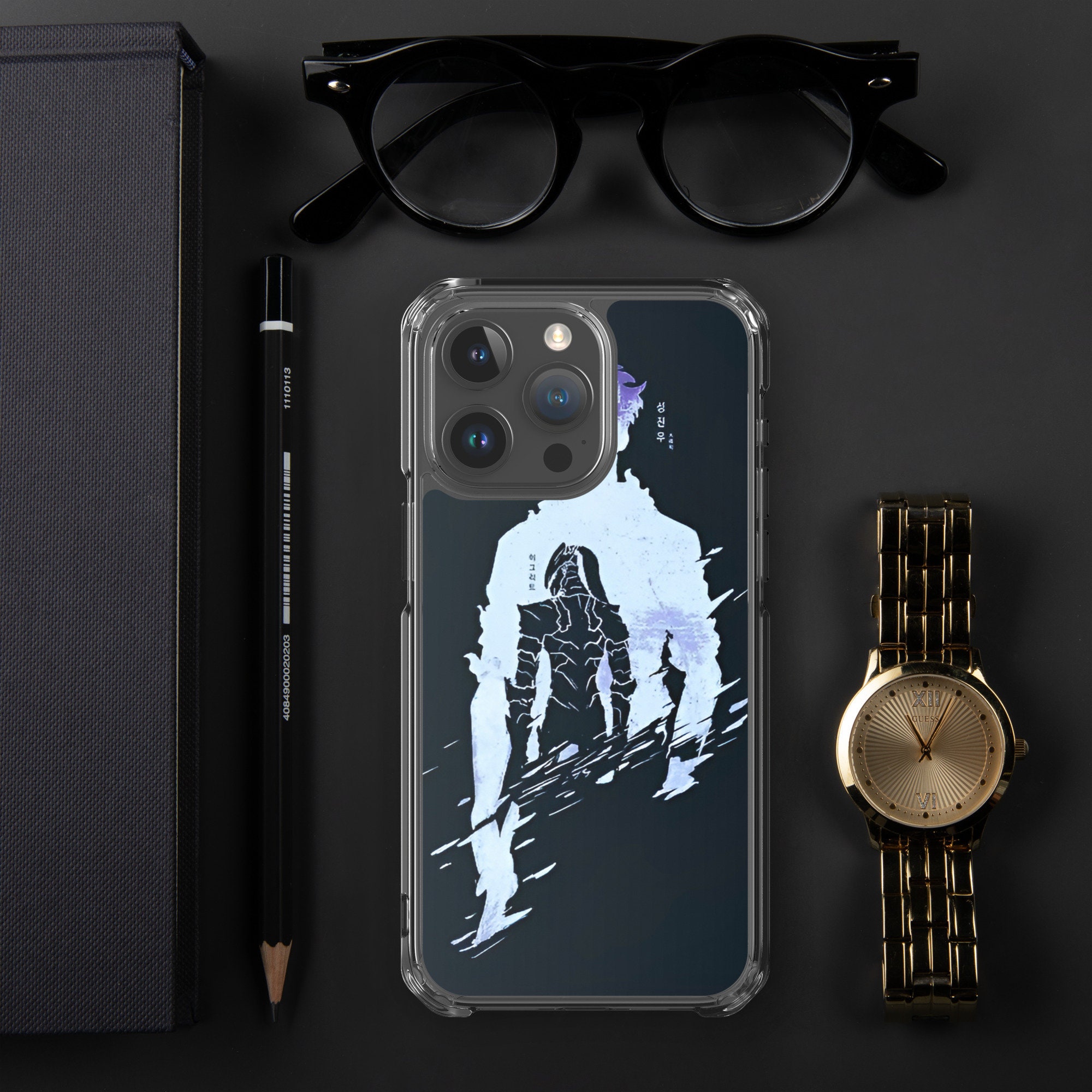 Solo Leveling Shadow Monarch Phone Case Sung Jin Woo Silhouette Design ...
