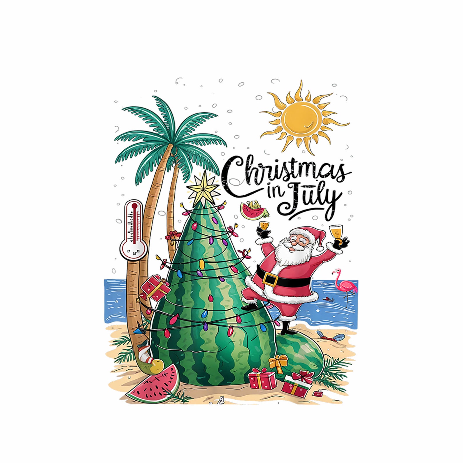 Christmas in July Shirt PNG, Santa Summer Png, Summer Santa Clause ...