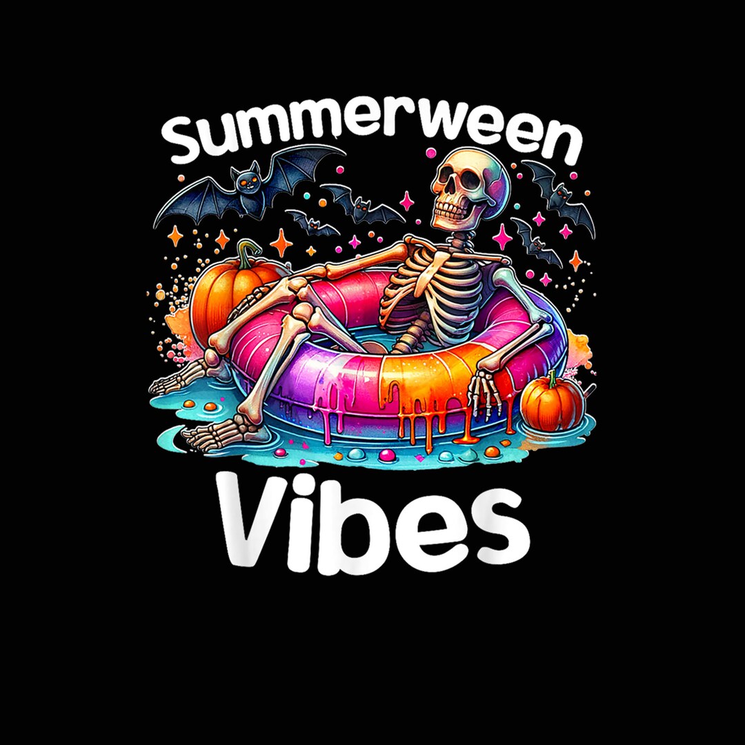 Summerween Vibes PNG Digital Download, Skeleton Summer PNG , Summerween ...